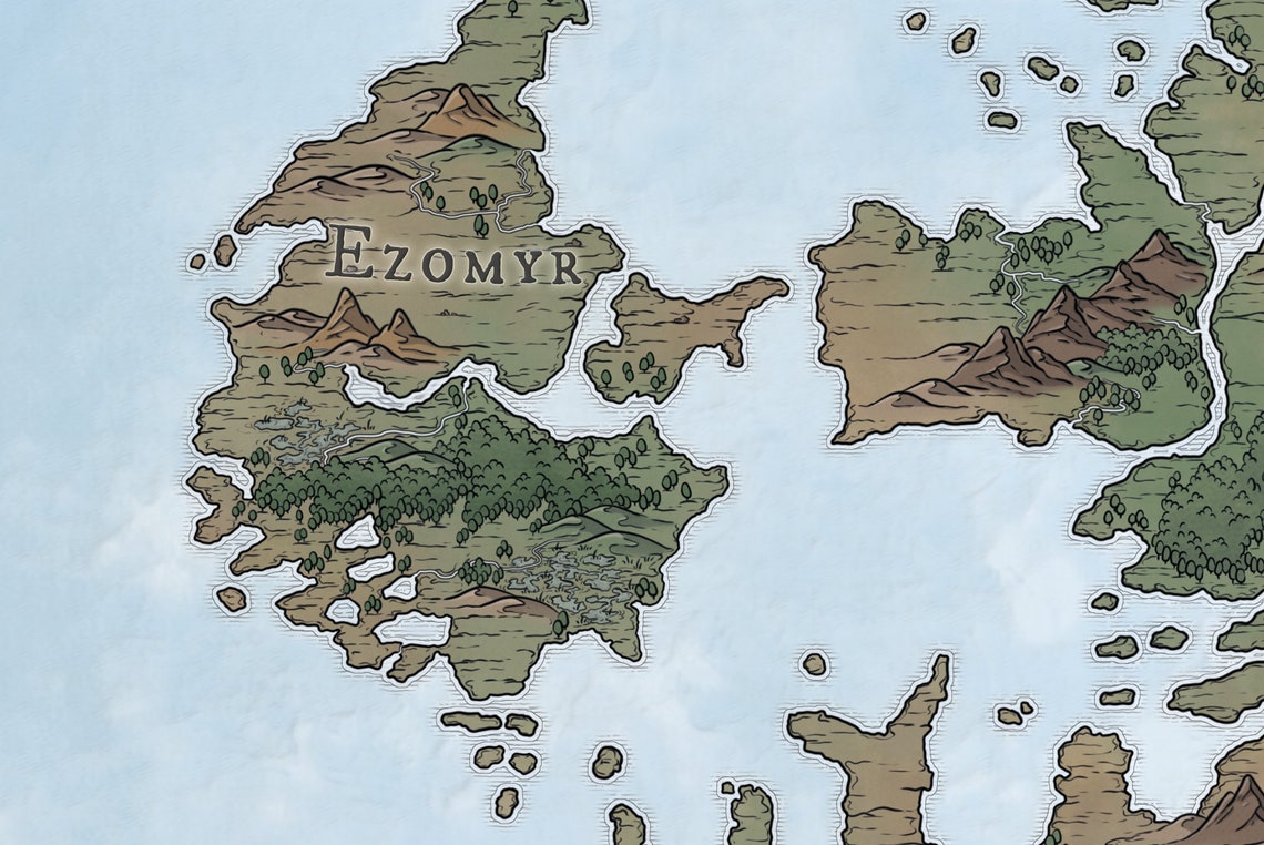 PATH OF EXILE. Wraeclast Full Color Detailed Map. Fantasy | Etsy