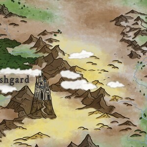 EORZEA full color map from Final Fantasy XIV Online | Etsy