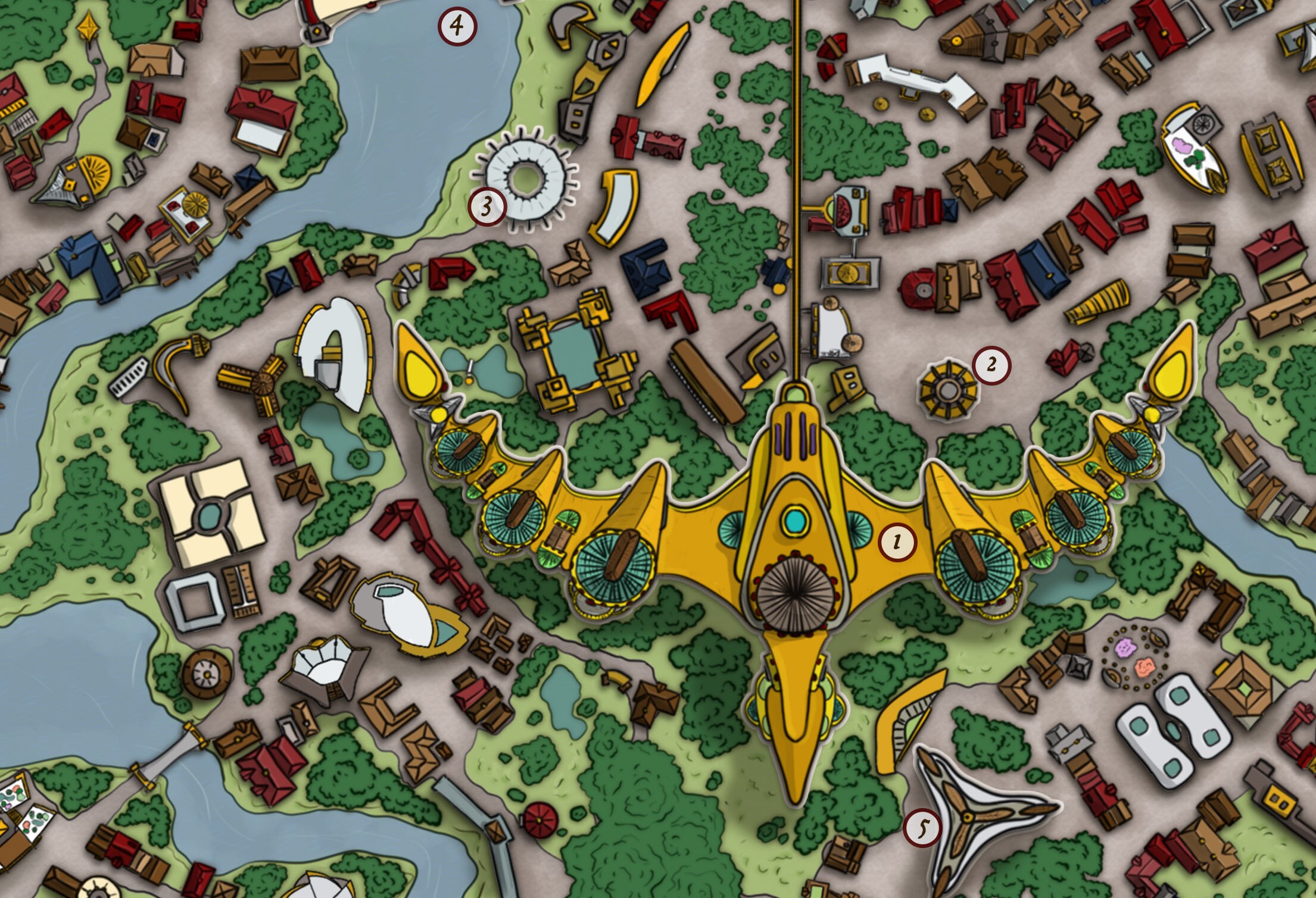 ASGARD Home of the Aesir. MARVEL Full Color Detailed Map. | Etsy