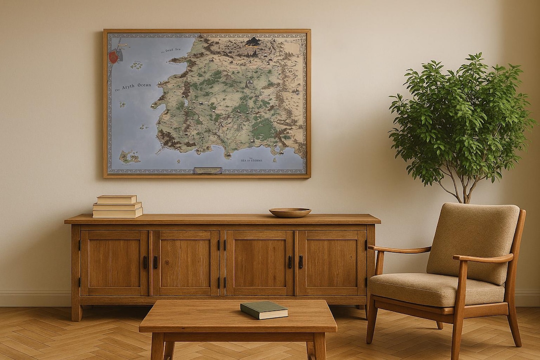 Wheel of Time Map Print – Robert Jordan Series, High Fantasy Art ...