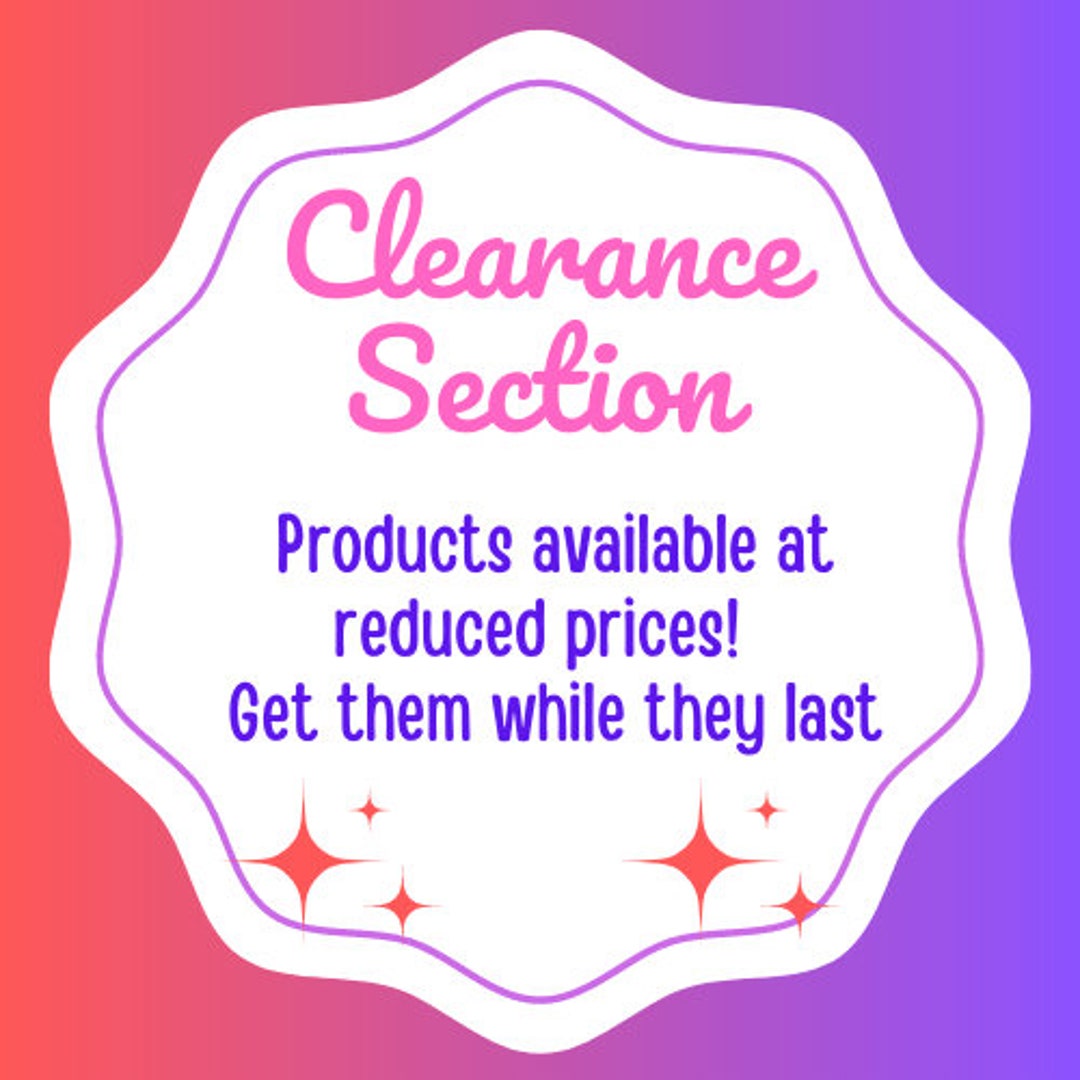 Clearance Section, Reduced Price Products - Etsy