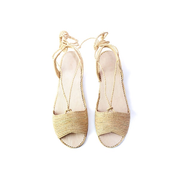 Raffia Sandals - Etsy
