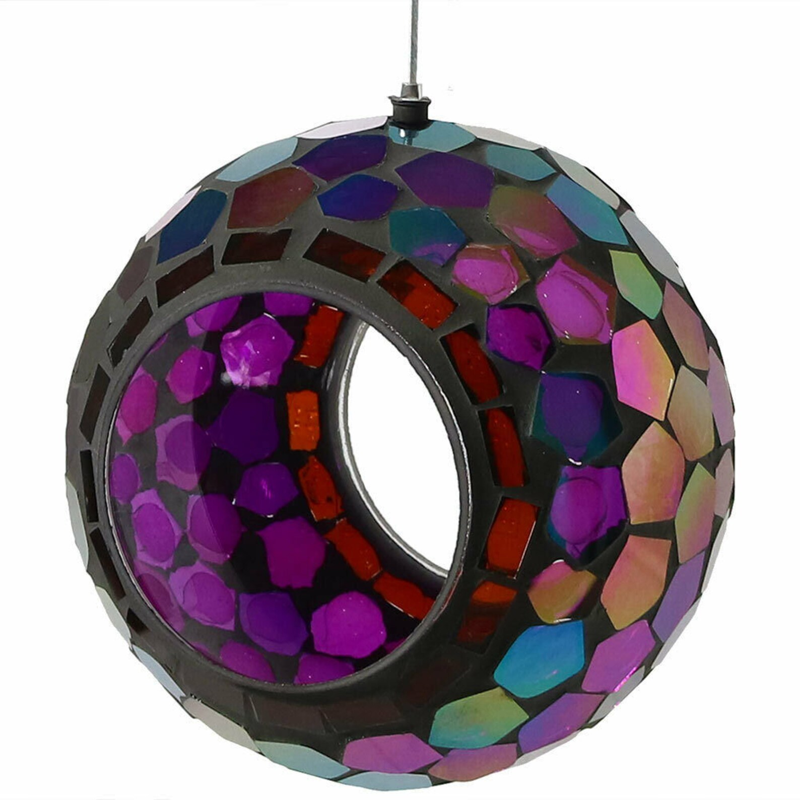 Stained Glass Mosaic Bird Feeder Rainbow Bird Feed Glass - Etsy