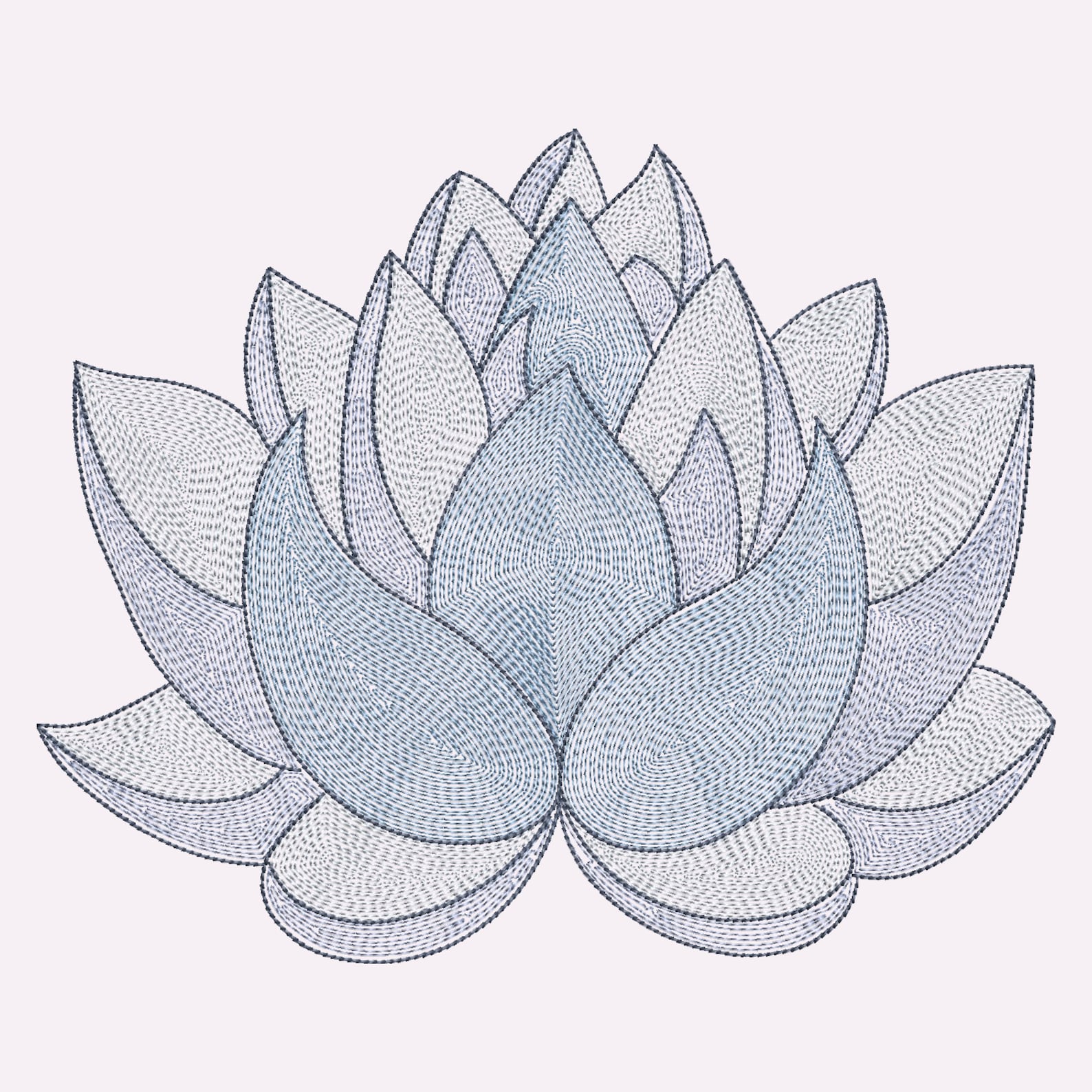 Lotus Embroidery Design, 6 Sizes, Flower Machine Embroidery Designs ...