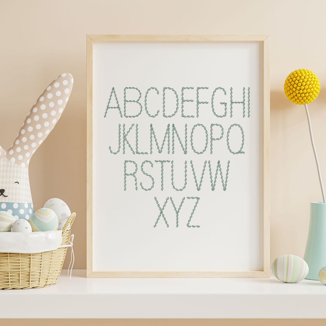 Machine Embroidery Alphabet Font: Uppercase Letters (5cm, 7cm) (instant ...