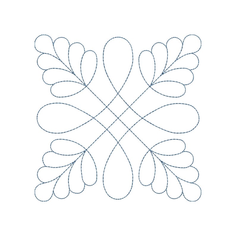 Floral Square Machine Embroidery Design: 12 Sizes (instant Download) - Etsy