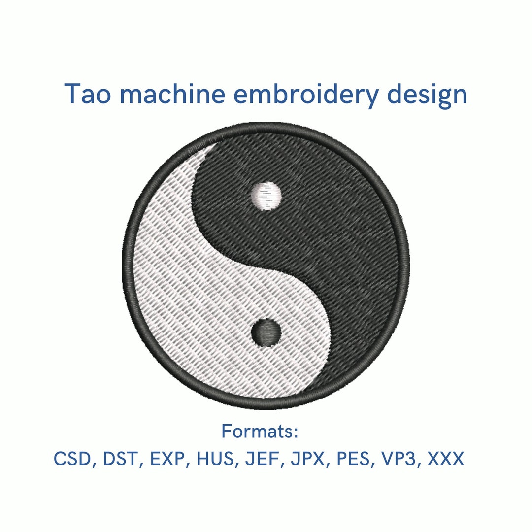 Mini Tao Embroidery Design, Yin and Yang Machine Embroidery Designs, 4 ...