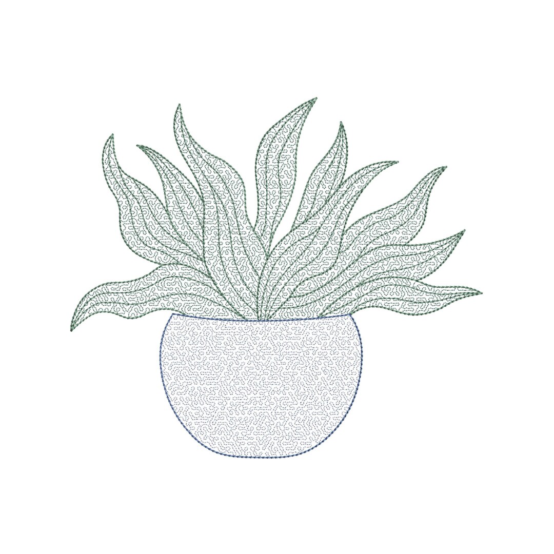 Aloe Embroidery Design | Succulent Machine Embroidery | 5 Sizes ...