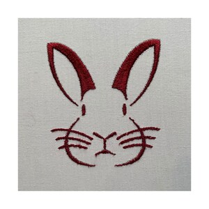 Rabbit Embroidery Design, Bunny Machine Embroidery Designs, 5 Sizes ...