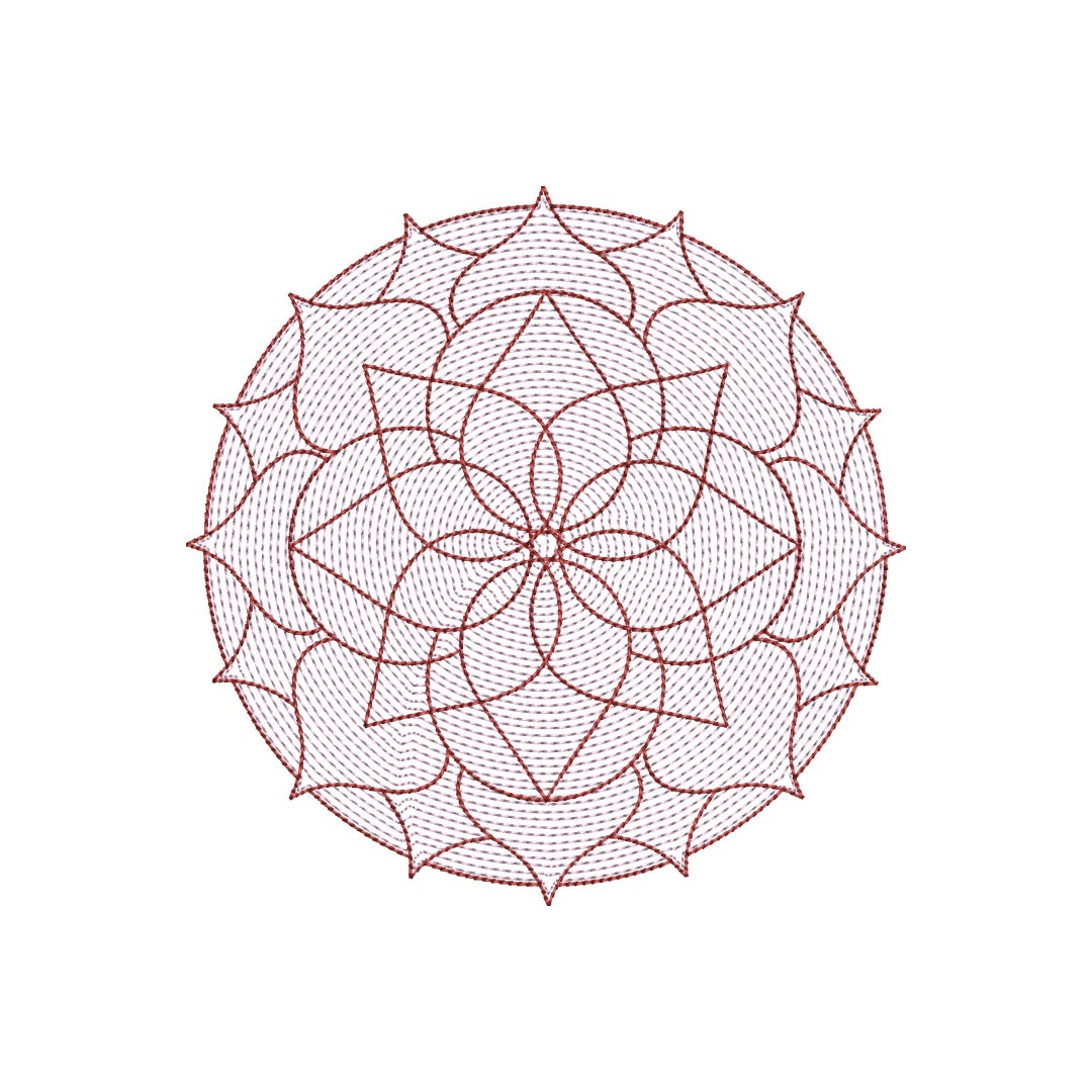 Mandala Embroidery Design, Flower Mandala Machine Embroidery Design, 3 ...