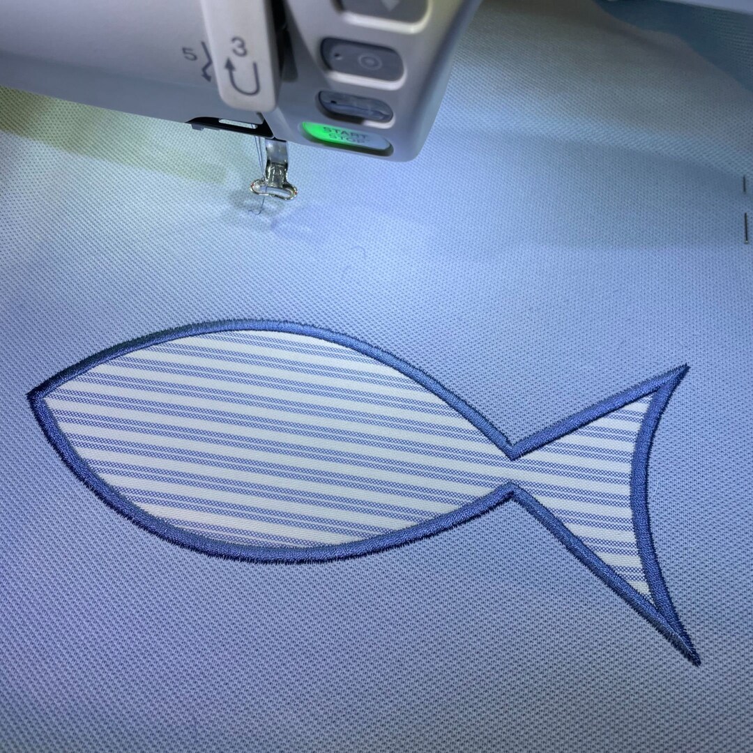Fish Applique Embroidery Design, 3 Sizes, Instant Download. - Etsy