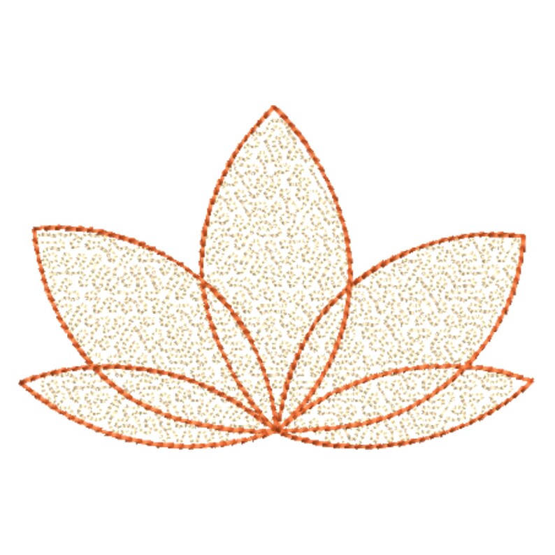 Stylized Lotus Flower Embroidery Design, Floral Machine Embroidery File ...