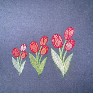 Tulip Embroidery Design, 5 Sizes, Instant Download. - Etsy