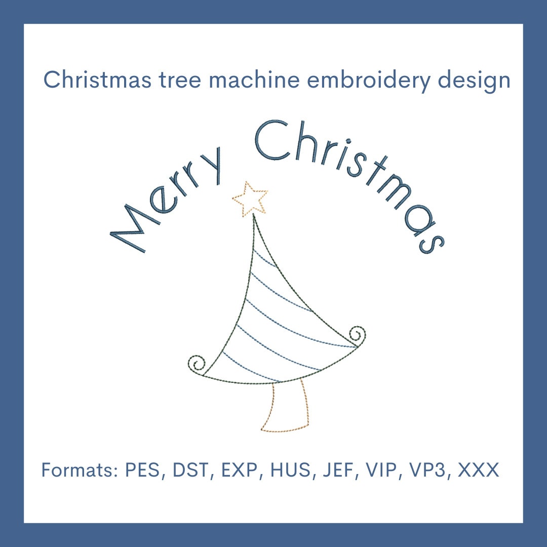 Christmas Tree Embroidery Design: 7 Sizes (instant Download) - Etsy