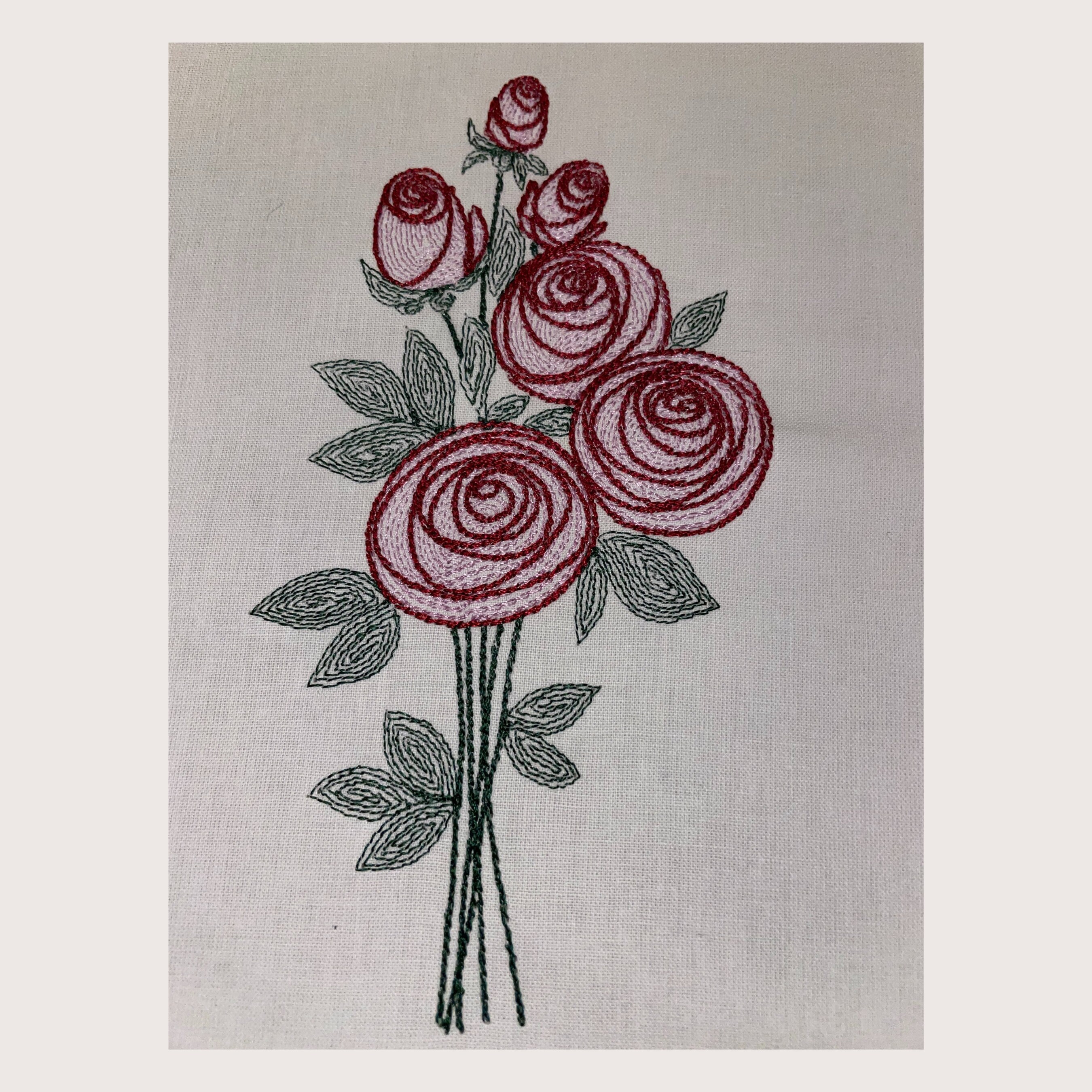 Rose Machine Embroidery Design Flower and Floral File 5 | Etsy
