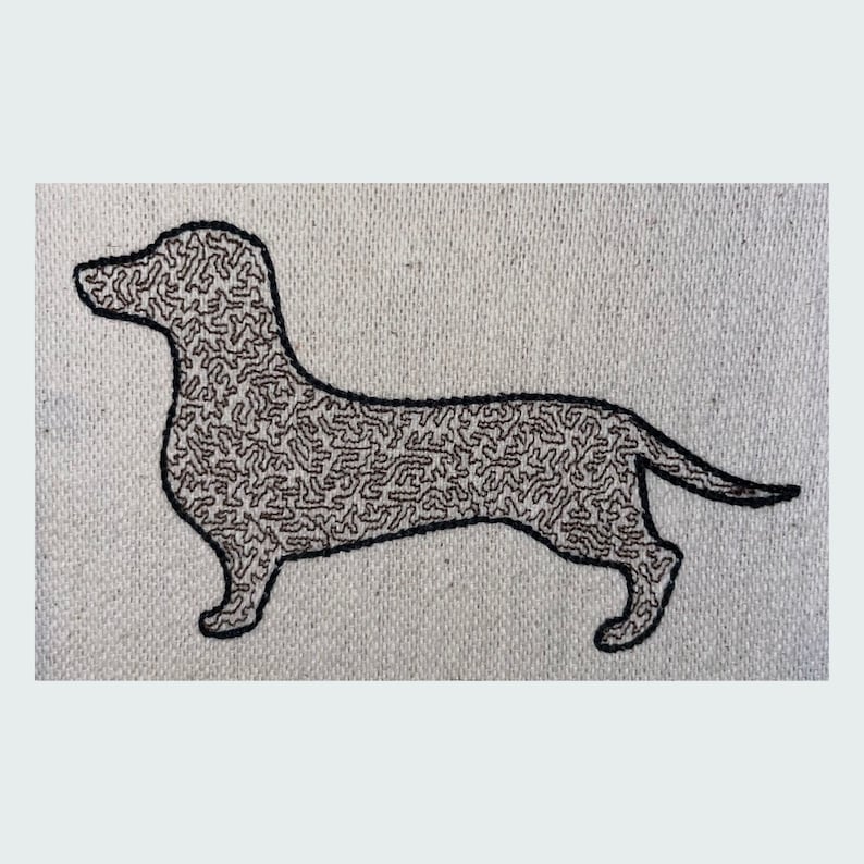 Dachshund Embroidery Design 4 Sizes Dog Machine Embroidery - Etsy