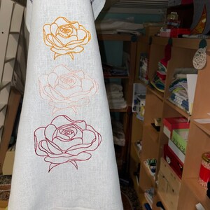 Rose Embroidery Design, One Line Embroidery Design, One Line Flower ...