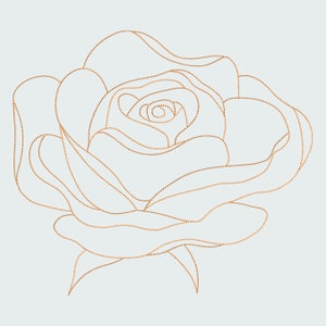 Rose Embroidery Design, One Line Embroidery Design, One Line Flower ...