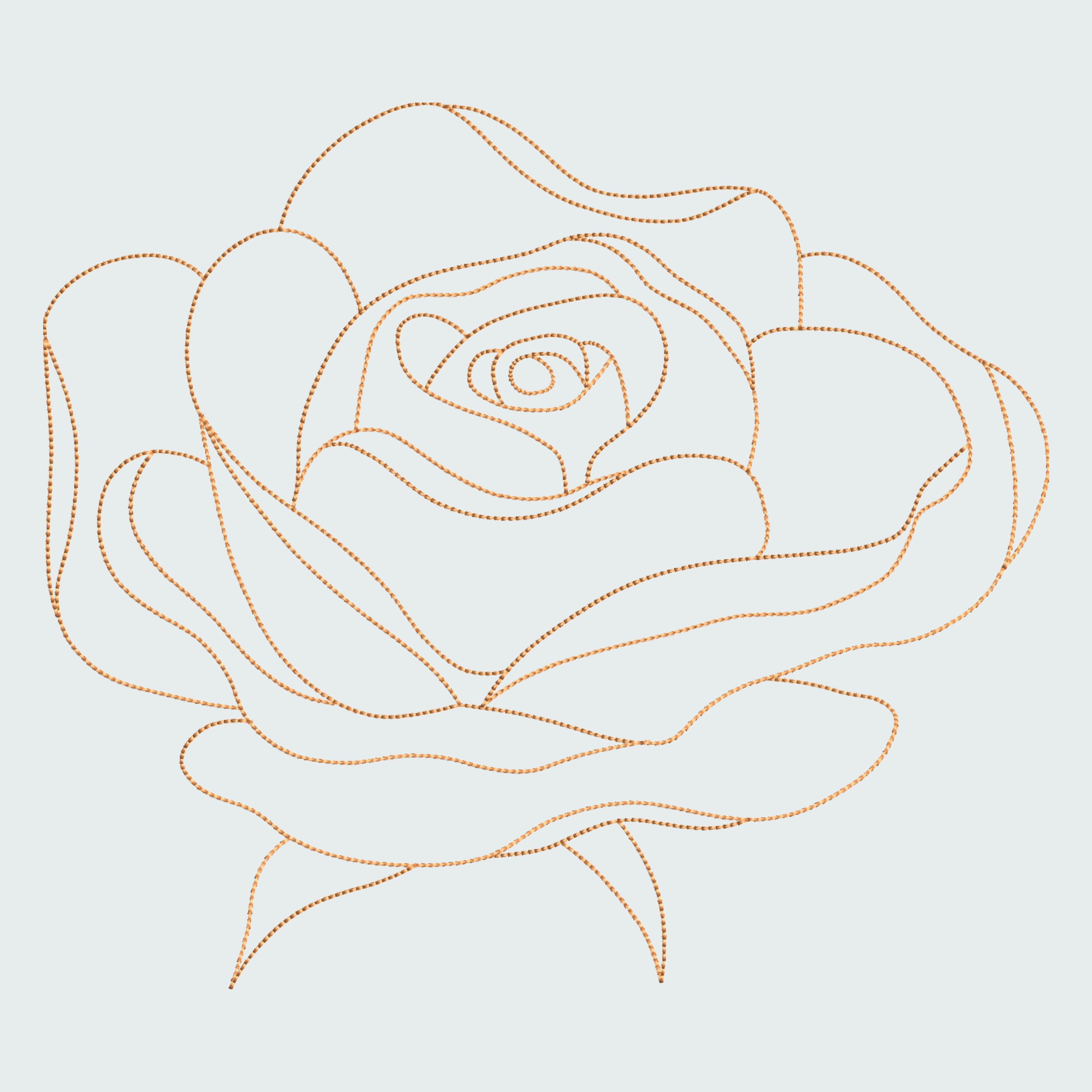 Rose Embroidery Design One Line Embroidery Design One Line | Etsy