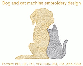 Dog and Cat Embroidery Design Instant Download Machine Embroidery ...