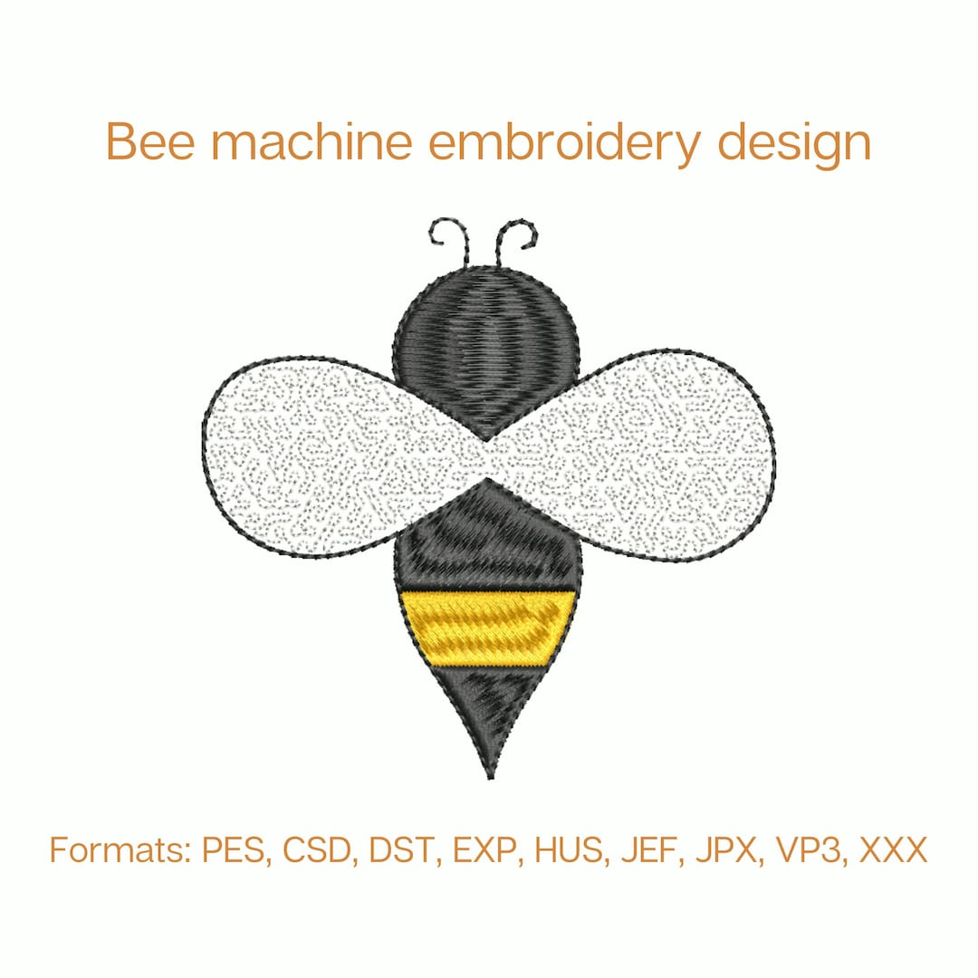 Bee Embroidery Design | 3 Sizes | Instant Download - Etsy