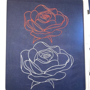 Rose Embroidery Design, One Line Embroidery Design, One Line Flower ...