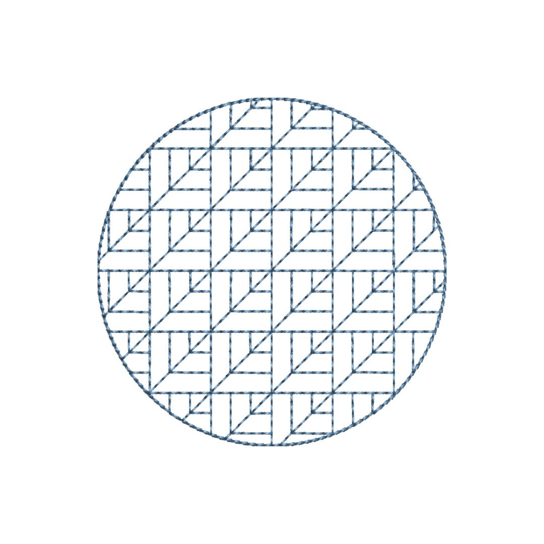 Geometric Triangle Embroidery Design - Modern Machine Embroidery ...