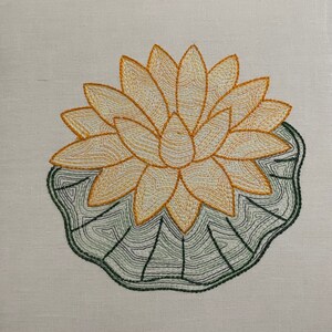 Lotus Flower Machine Embroidery Design: 3 Sizes (instant Download) - Etsy