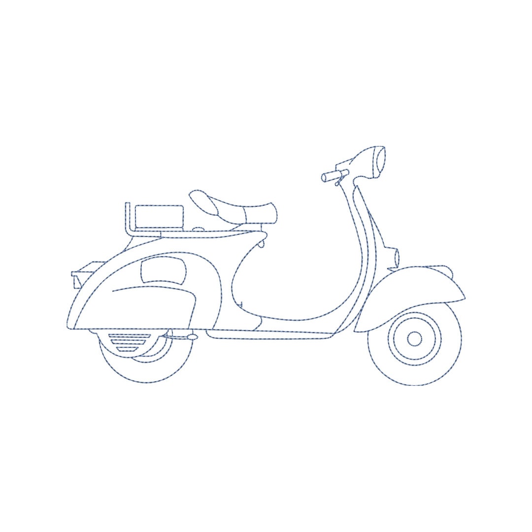 Scooter Machine Embroidery Design: 5 Sizes (instant Download) - Etsy