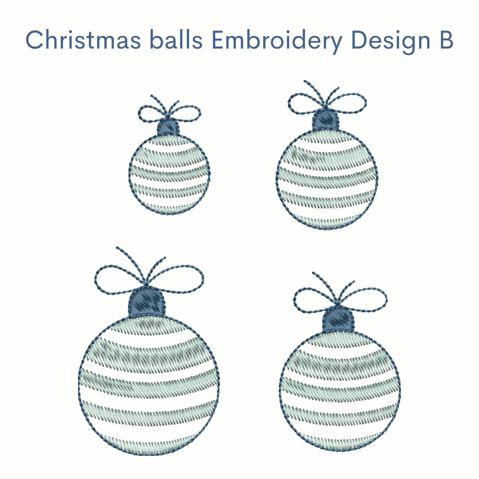 Christmas Balls Embroidery Designs: 4 Sizes (machine Embroidery Files ...