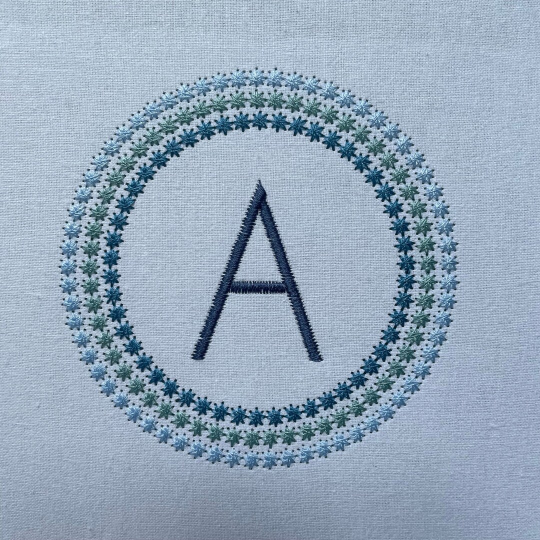 Monogram Embroidery Font, 2 Sizes, Instant Download - Etsy