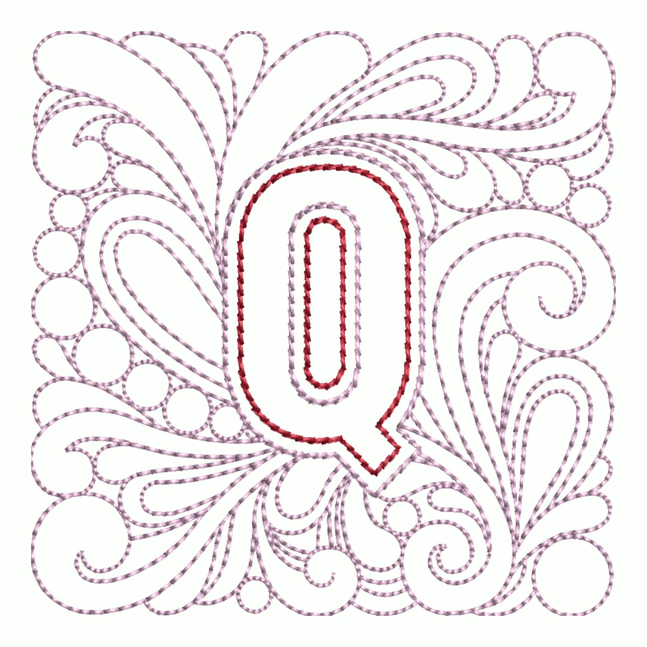 Swirly Monogram Embroidery Font: Decorative Alphabet (BX Files Instant ...