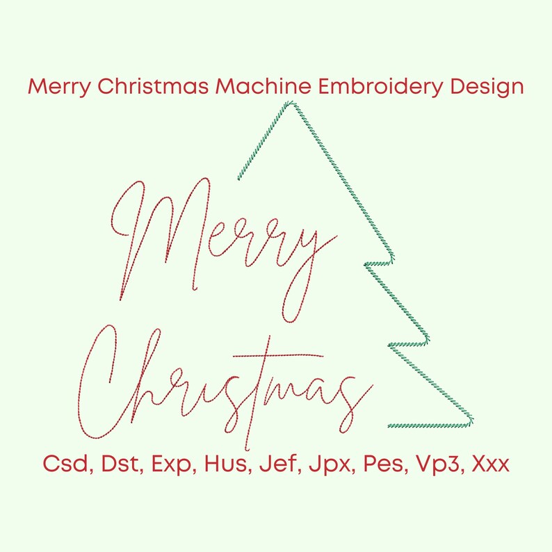Christmas Machine Embroidery Design Merry Christmas Machine - Etsy