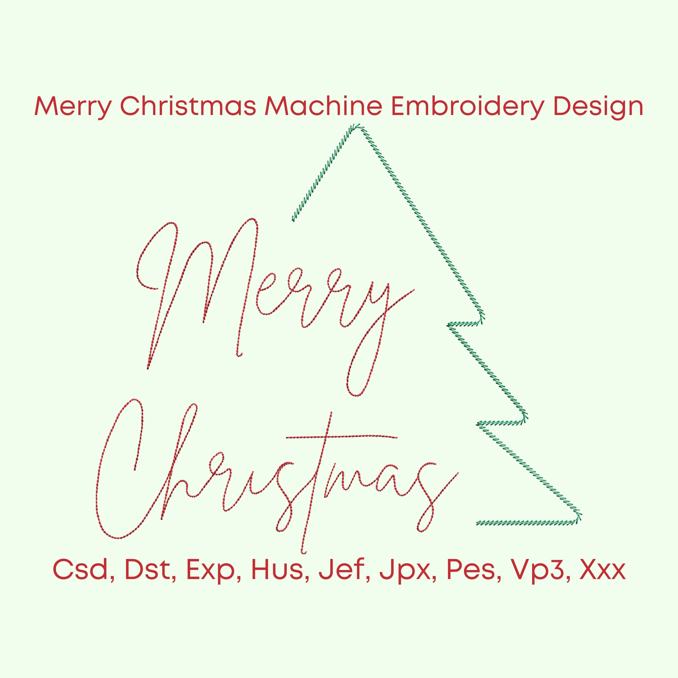 Christmas Machine Embroidery Design Merry Christmas Machine - Etsy