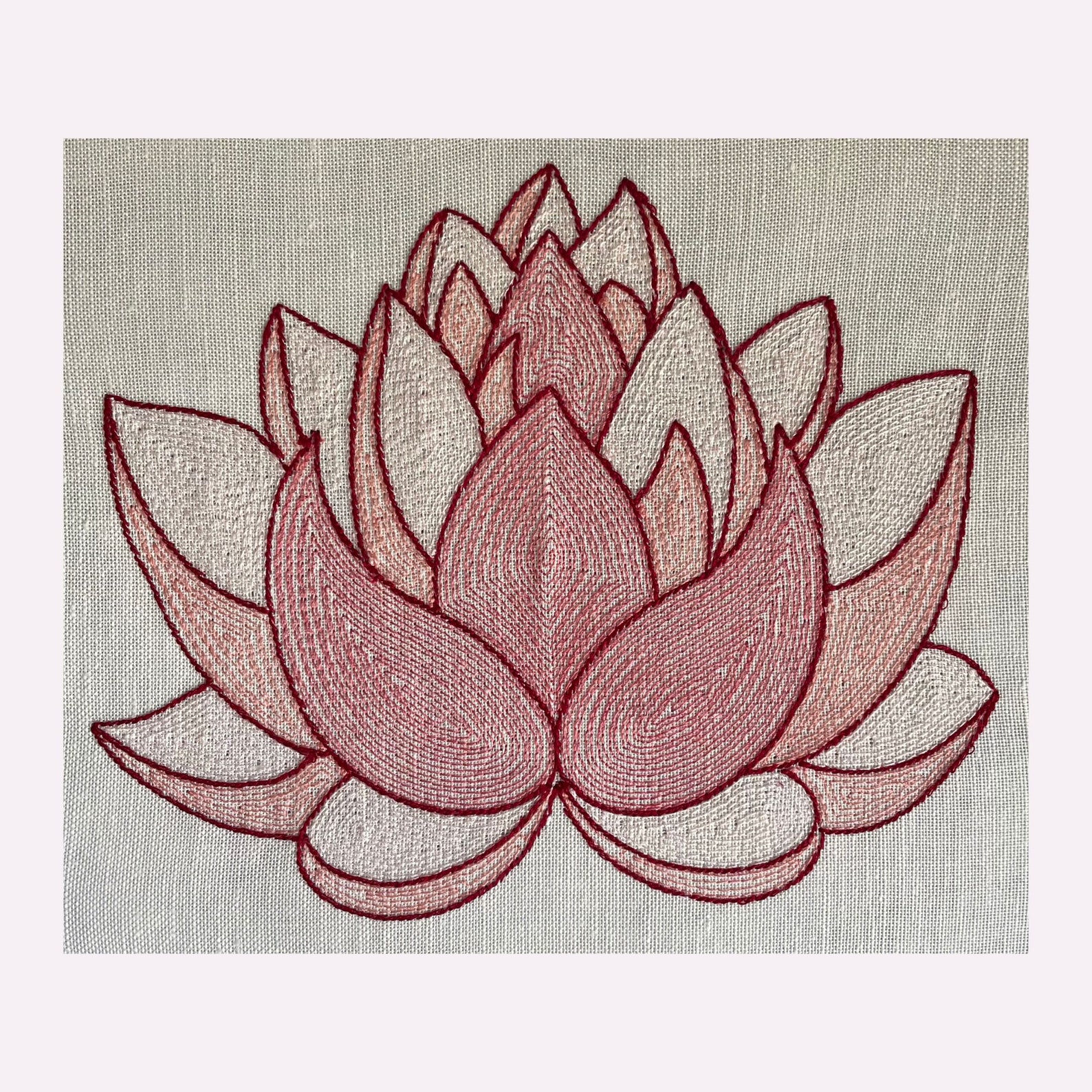 Lotus Embroidery Design, 6 Sizes, Flower Machine Embroidery Designs ...