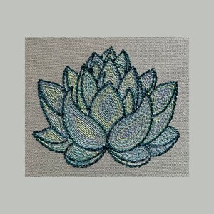 Lotus Embroidery Design, 6 Sizes, Flower Machine Embroidery Designs ...