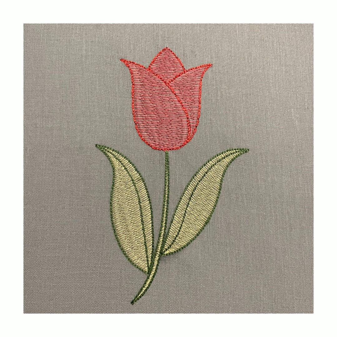 Tulip Embroidery Design, 5 Sizes, Instant Download. - Etsy