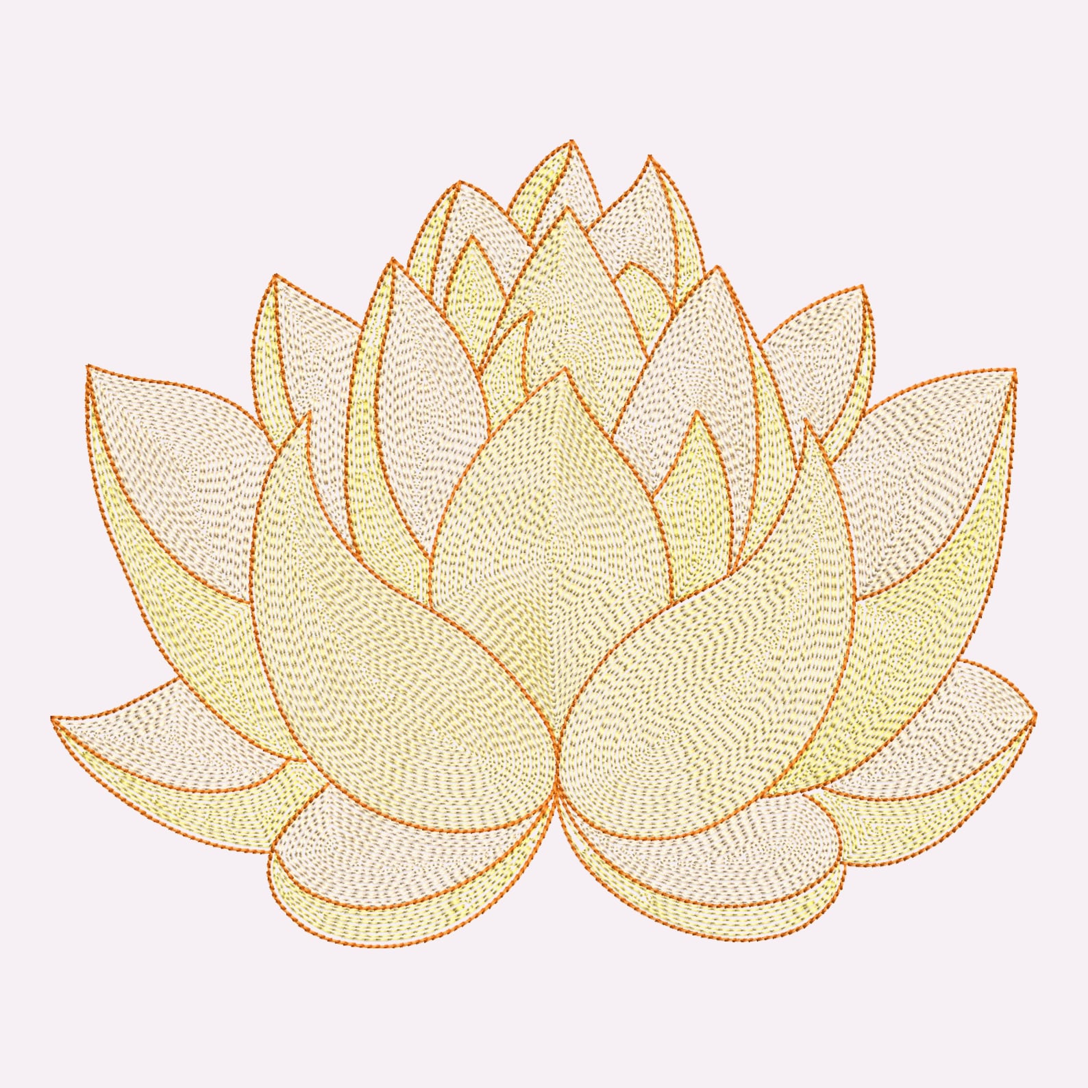 Lotus Embroidery Design, 6 Sizes, Flower Machine Embroidery Designs ...