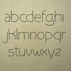 Backstitch Alphabet Machine Embroidery Font, Uppercase & Lowercase ...