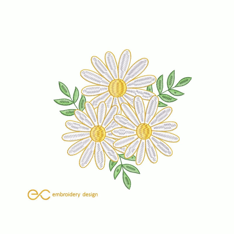 Daisy Embroidery - Etsy