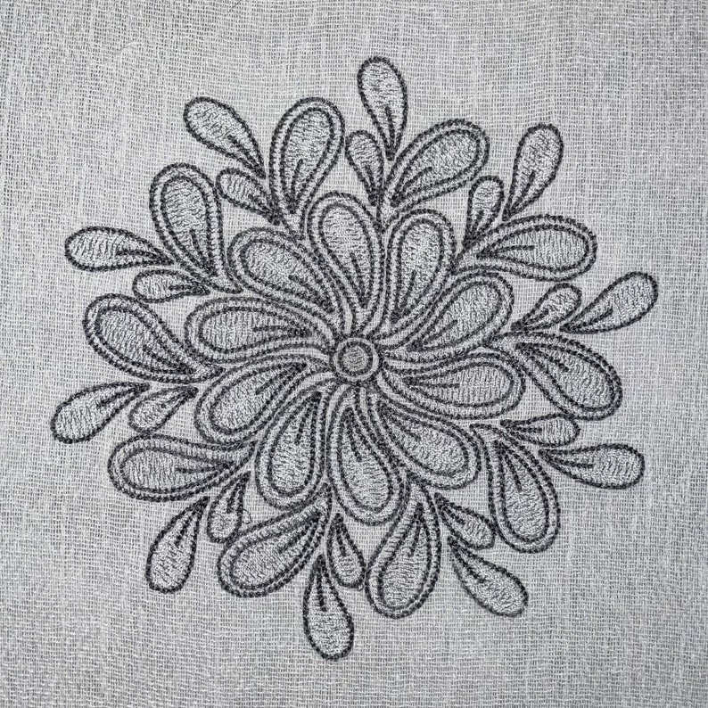 Mandala Machine Embroidery Design 3 Sizes Instant Download. - Etsy