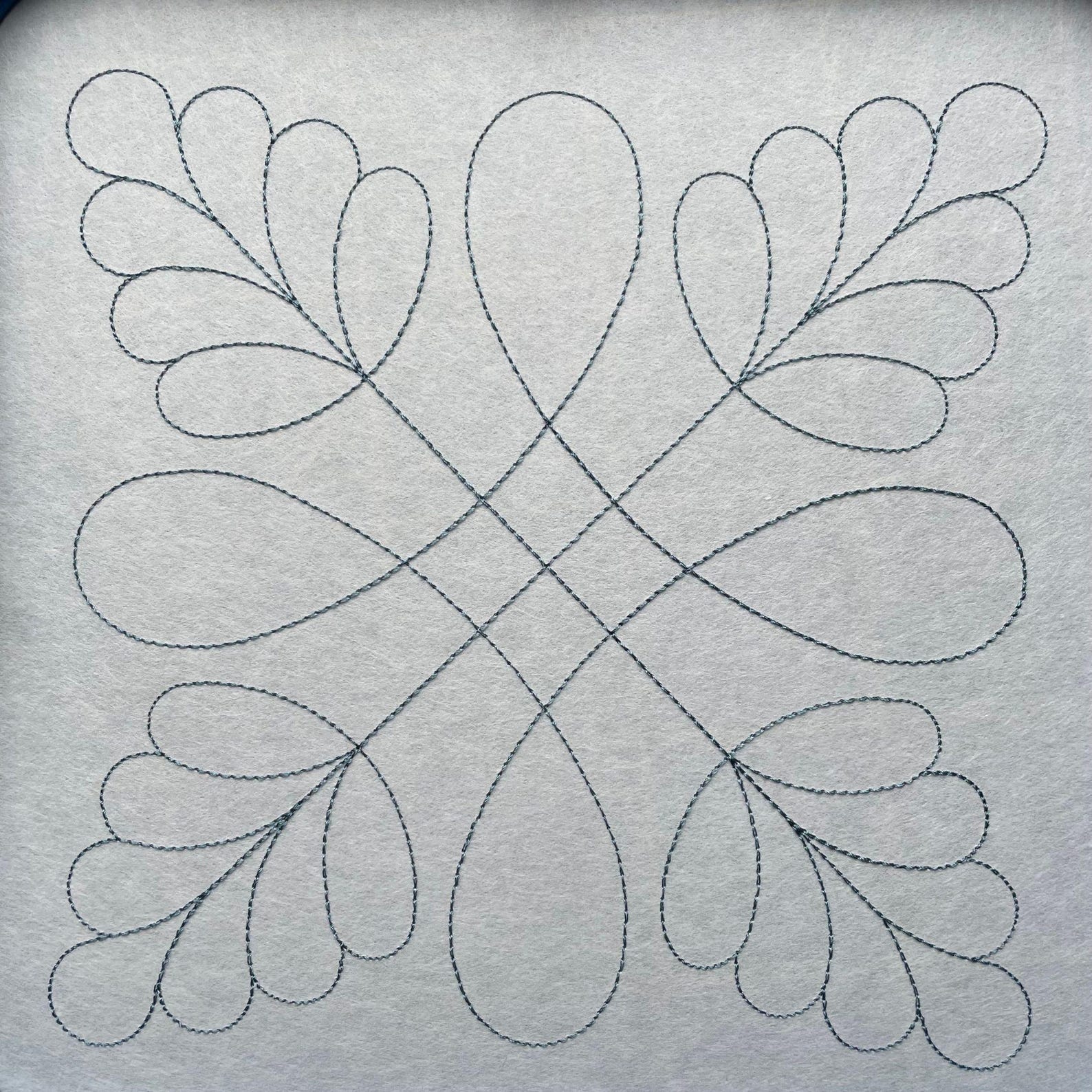 Floral Square Machine Embroidery Design: 12 Sizes (instant Download) - Etsy