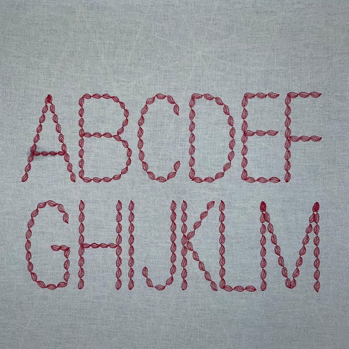 Machine Embroidery Alphabet Font: Uppercase Letters (5cm, 7cm) (instant ...