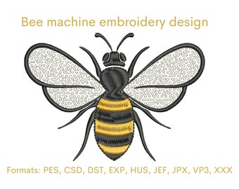 Bee Embroidery Design, Queen Bee Machine Embroidery Design, Instant ...