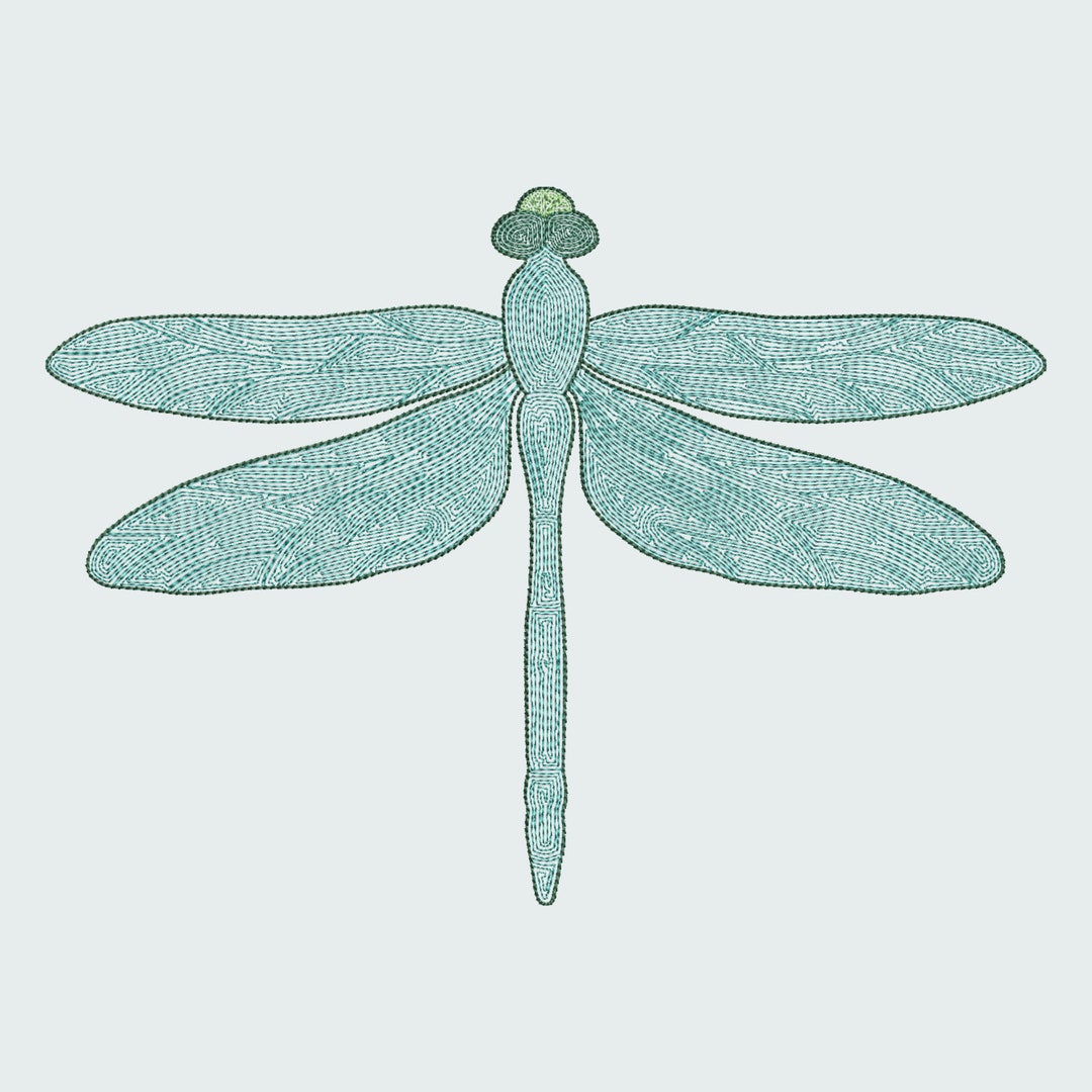 Dragonfly Embroidery Design, 7 Sizes, Instant Download, Embroidery ...