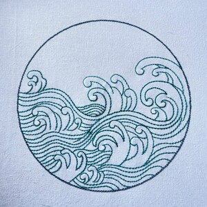 Wave Machine Embroidery Design, 4 Sizes, Instant Download - Etsy