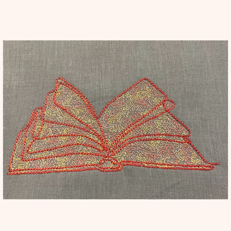 Book Embroidery Design 4 Sizes Instant Download. - Etsy