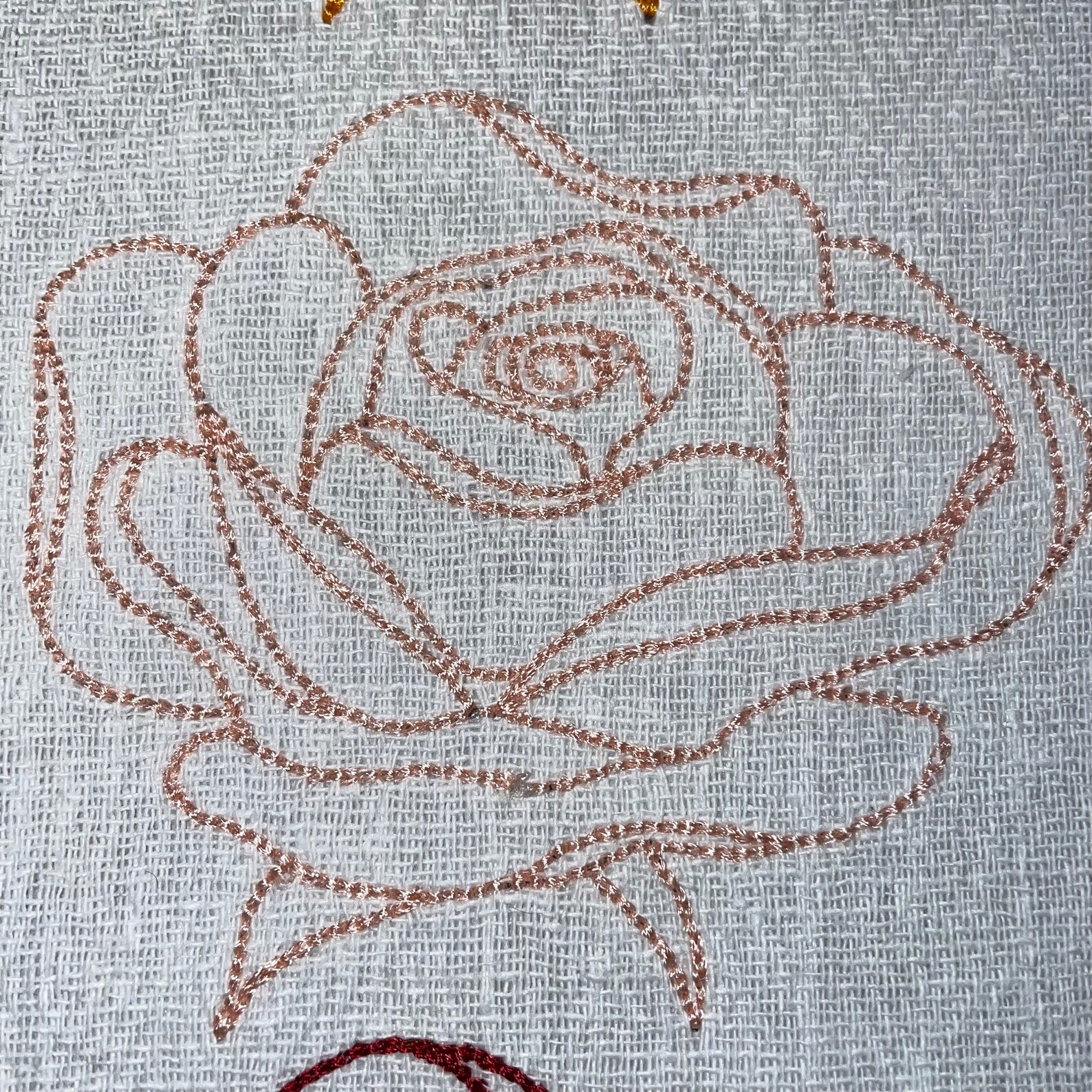 Rose Embroidery Design One Line Embroidery Design One Line - Etsy