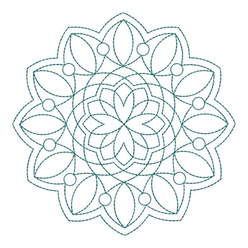 Mandala Embroidery Design, 3 Sizes, Instant Download - Etsy