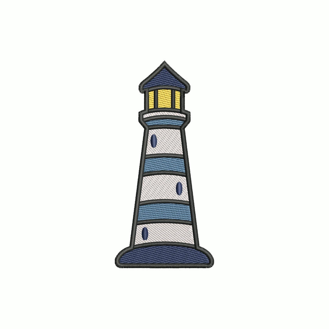 Lighthouse Embroidery Design, Machine Embroidery Design, 4 Sizes ...